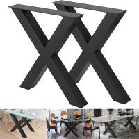 China Modern Silver/Black/White Metal Dining Table Legs with Included Nuts and Screws for sale