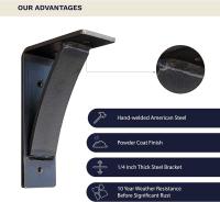 China Heavy Duty Fireplace Mantel Brackets Hand Welded Steel Bracket Countertop Support for sale