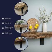China Heavy Duty Fireplace Mantel Brackets Hand Welded Steel Bracket Countertop Support for sale