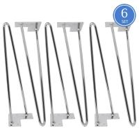 China Customized Color Industrial Hairpin Metal Bench Legs for Wooden Desk Fixed Furniture Feet for sale