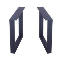 China Powder Coated Rustic Decory Square Tube Table Legs for Heavy Duty Metal Dining Table for sale