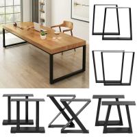 China Powder Coated Rustic Decory Square Tube Table Legs for Heavy Duty Metal Dining Table for sale