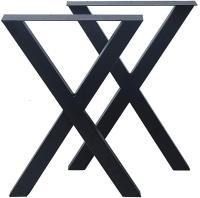 China Powder Coated Xshape or Square Shape Leg Metal Dining Table Legs for Furniture Design for sale