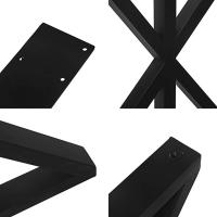 China Powder Coated Xshape or Square Shape Leg Metal Dining Table Legs for Furniture Design for sale