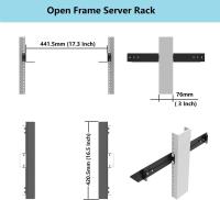 China Black Powder Coated Universal 4 Post Mount Rails for Network Equipment Server Rail Kit for sale