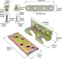 China Bed Hinges Bed Rail Brackets 3.1