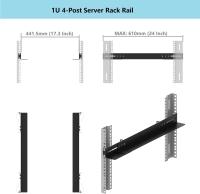 China 1U 2U 3U 4U 6U 8U 10U Server Rack Rails with Adjustable Depth and Customizable Height for sale
