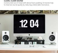 China Metal Desktop Speaker Stands Tilted Steel Damping Foam Padding for Standard Structure for sale