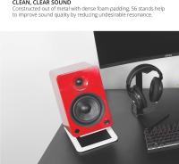 China Metal Desktop Speaker Stands Tilted Steel Damping Foam Padding for Standard Structure for sale