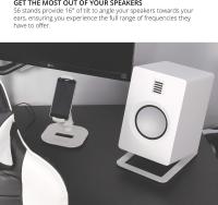 China Metal Desktop Speaker Stands Tilted Steel Damping Foam Padding for Standard Structure for sale