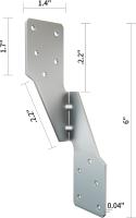 China Galvanized Steel Strong Tie Brackets Heavy Duty Hurricane Tie for Metal Building Material for sale