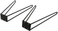 China 17 Inch Set of 2 Skateboard Hairpin Legs Solid Iron Table Legs for Modern Simple Style for sale