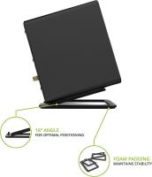 China Metal Mini Desktop Stands for Compact Speakers Polishing and Stamping Parts Included for sale
