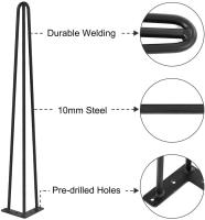 China Heavy Duty Furniture Metal Legs Dining Hairpin Table Legs To Enhance Your DIY Projects for sale
