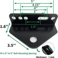 China Strong Heavy Duty Universal Zero Turn Mower Trailer Hitch Mount with Bolts for sale
