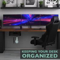 China Home Office Desk Under Desk CPU Mount With Headphone Hanger Steel Computer Mount for sale