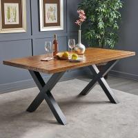 China Furniture Base Part Metal Table Legs Sturdy Table  Black Powder Coating for sale
