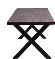 China X Shaped Frame Legs for Black Industrial Rustic Metal Dining Table in Office Interior for sale