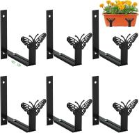 China Adjustable Window Box Brackets 6 Pack for Maximum 12'' Depth and Wall Mount Flower Boxes for sale