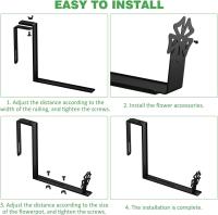 China Adjustable Window Box Brackets 6 Pack for Maximum 12'' Depth and Wall Mount Flower Boxes for sale