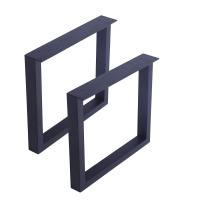China DIY Furniture 2 Piece Rustic Metal Steel Dining Table Legs 420*400mm Thickness 0.9mm for sale