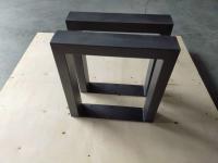 China DIY Furniture 2 Piece Rustic Metal Steel Dining Table Legs 420*400mm Thickness 0.9mm for sale