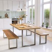 China DIY Furniture 2 Piece Rustic Metal Steel Dining Table Legs 420*400mm Thickness 0.9mm for sale
