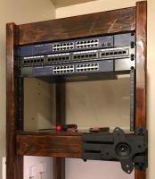 China 4U Vertical Mounting Rack With Rail Of Network Cabinet In Black Powder Coated Finish for sale