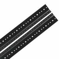 China 4U Vertical Mounting Rack With Rail Of Network Cabinet In Black Powder Coated Finish for sale