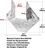 China Construction Truss to Rafter Connector for Black Hurricane Tie Wood Timber Connectors for sale