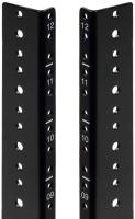 China 12U Vertical Rack Rail Pair DIY Hardware Kit for Black Cabinet ISO9001 Rohs CE 16949 for sale