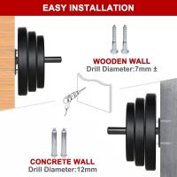 China Nonstandard Structure Wall Mounted Weight Plate Holder with Mounting Hardware Bracket for sale