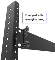 China Black Powder Coated Steel Server Rack Rail Pair DIY Hardware Kit for Rack Enclosures for sale