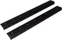 China Black Powder Coated Steel Server Rack Rail Pair DIY Hardware Kit for Rack Enclosures for sale