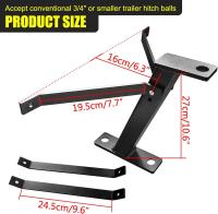 China Standard Lawn Mower Trailer Hitch Adapter Bracket Garden Lawn Pro Tow Mower Hitch Kit for sale