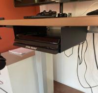 China Suspended CPU Holder Mounting Under Desk Computer Case Fixing Metal Bracket Cabinet Pc Mount for sale