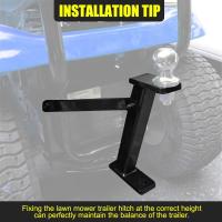 China Standard Lawn Mower Trailer Hitch Adapter Bracket Garden Lawn Pro Tow Mower Hitch Kit for sale