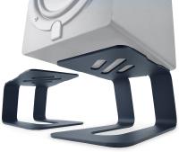 China Cinema Portable Low Center Tilted Desk Speaker Stand With Hardware Included for sale