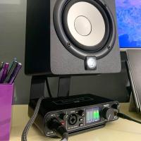 China Customized Professional Desktop Audio Stand for Computer Sound System ISO9001 for sale