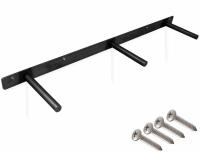 China ISO9001 Rohs CE Stamping Parts Black Metal Shelf Bracket Long Hidden Floating Bracket for sale