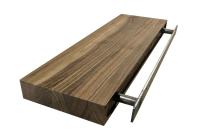 China ISO9001 Rohs CE Stamping Parts Black Metal Shelf Bracket Long Hidden Floating Bracket for sale