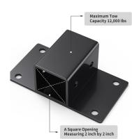 China Towing Hitch Receiver 5/8 Inch Diameter Compatible 2 inch Receiver for Tractor Bucket for sale