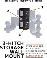 China Wall Mount Bike Cargo Rack Hanging Garage Wall Organizer Trailer Hitch Receiver Storage 3 Hitch Storage Mount for sale