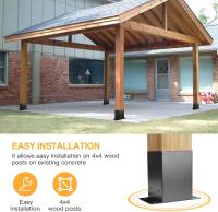 China Powder Coated Heavy Duty Post Brackets for Wood Support Deck Post Base Railing Fence for sale