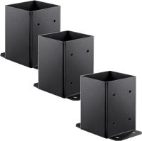 China Arbours 4inch Heavy Duty Black Powder-Coated Post Anchor Post Brackets for Wood Support for sale