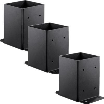 China Arbours 4inch Heavy Duty Black Powder-Coated Post Anchor Post Brackets for Wood Support for sale
