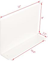 China Wall Organizer L-Shaped White Metal Floating Shelf Modern Heavy Duty Wall Mount Shelf for sale