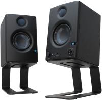 China Carbon Steel Desktop Speaker Stands for Mid-Size Bookshelf Computer Speakers Black for sale