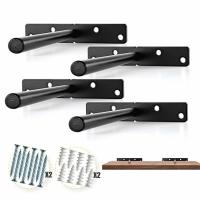 China 6-Inch Metal Steel Bracket Heavy-Duty Floating Shelf Bracket for White Floating Shelf for sale
