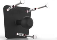 China Matte Black Powder Coated Carbon Steel Bike Rack Wall Mount Bracket Ball Head Black for sale